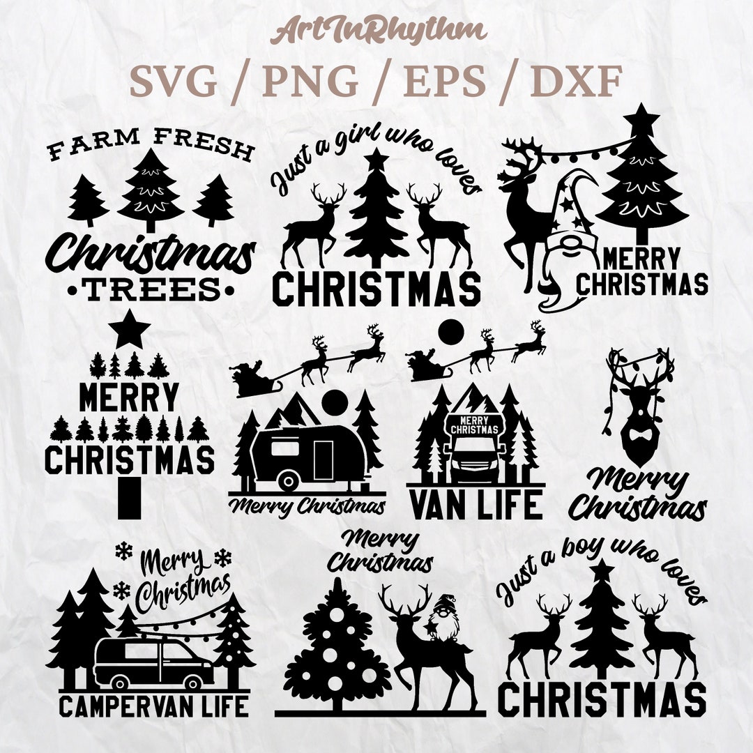 Christmas Svg Bundle, Christmas Decoration Svg, Christmas Decor Svg ...