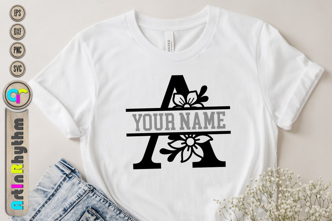 Split Letter A Monogram Svg Letter A Monogram Svg Floral - Etsy