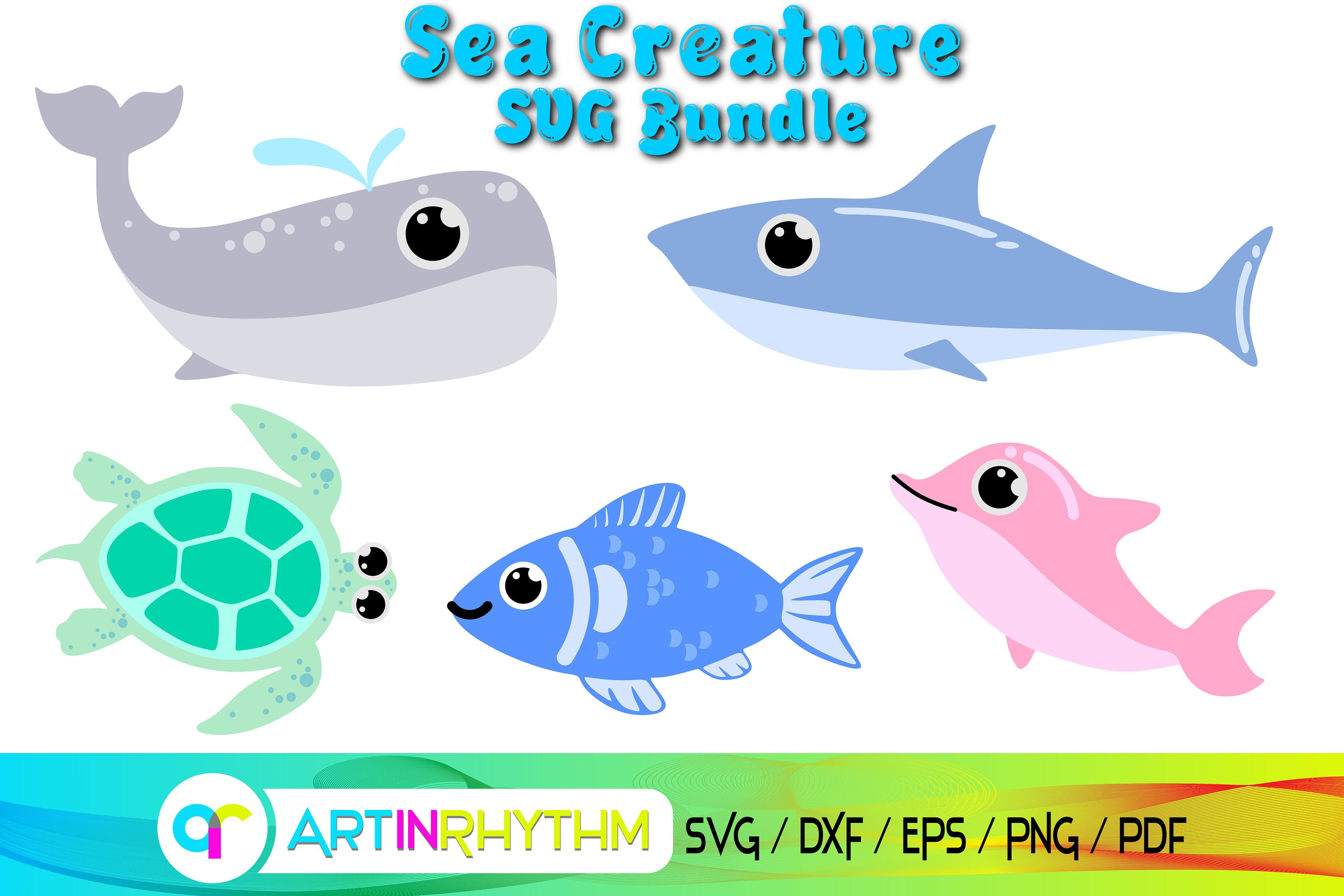 Sea Creature Svg Animals Svg Marine Life Svg Marine | Etsy
