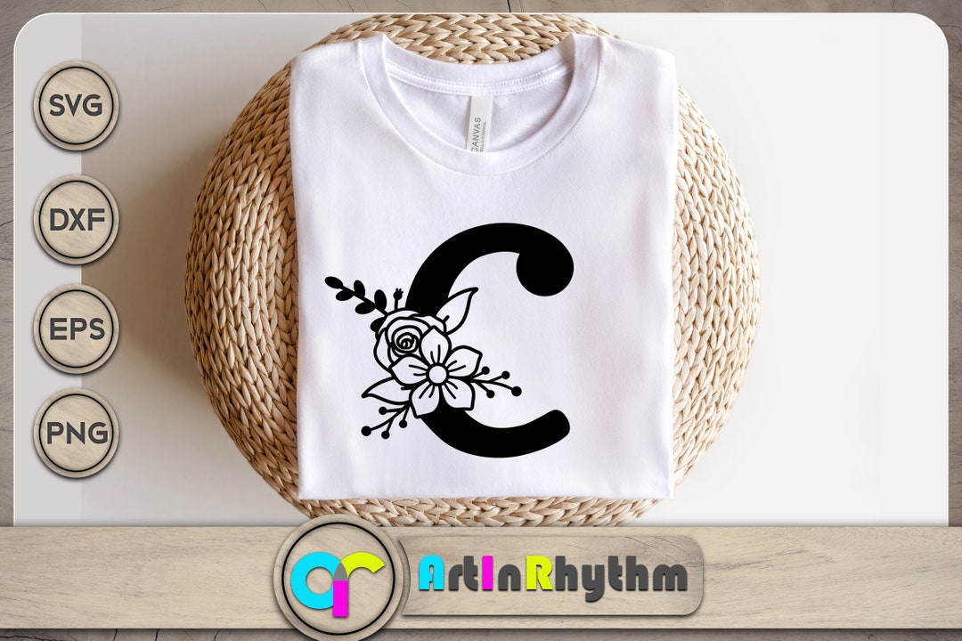 Letter C Svg Floral Letter C Alphabet Svg Letter Svg - Etsy