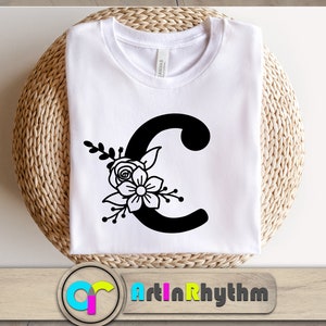 Letter C Svg Floral Letter C Alphabet Svg Letter Svg - Etsy