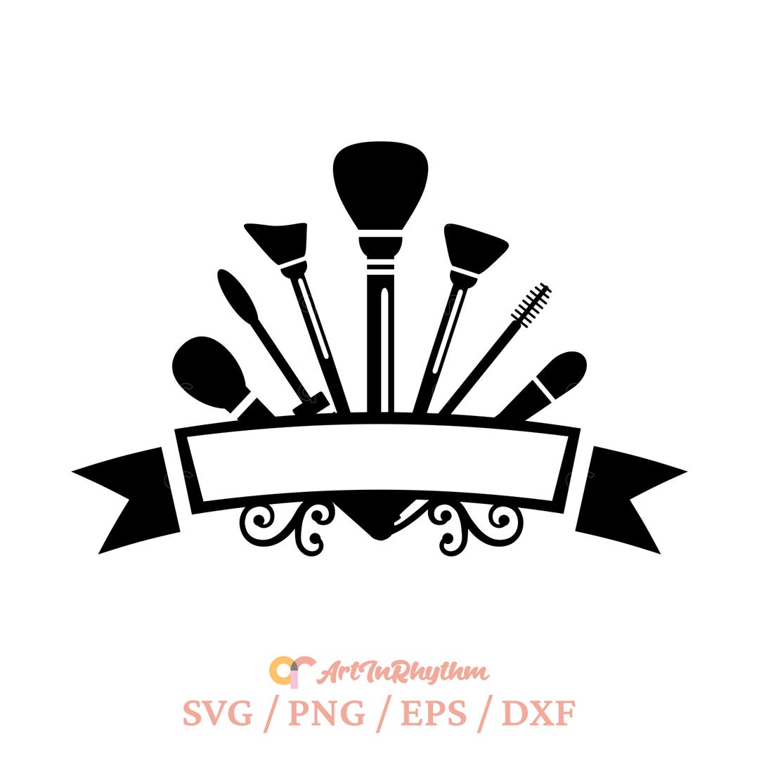 Makeup Svg, Makeup Monogram Svg, Makeup Split Monogram Svg, Makeup Svg ...