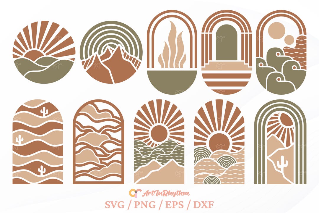 Boho Svg, Boho Elements Svg, Boho Wall Arts Svg, Bohemian Svg ...