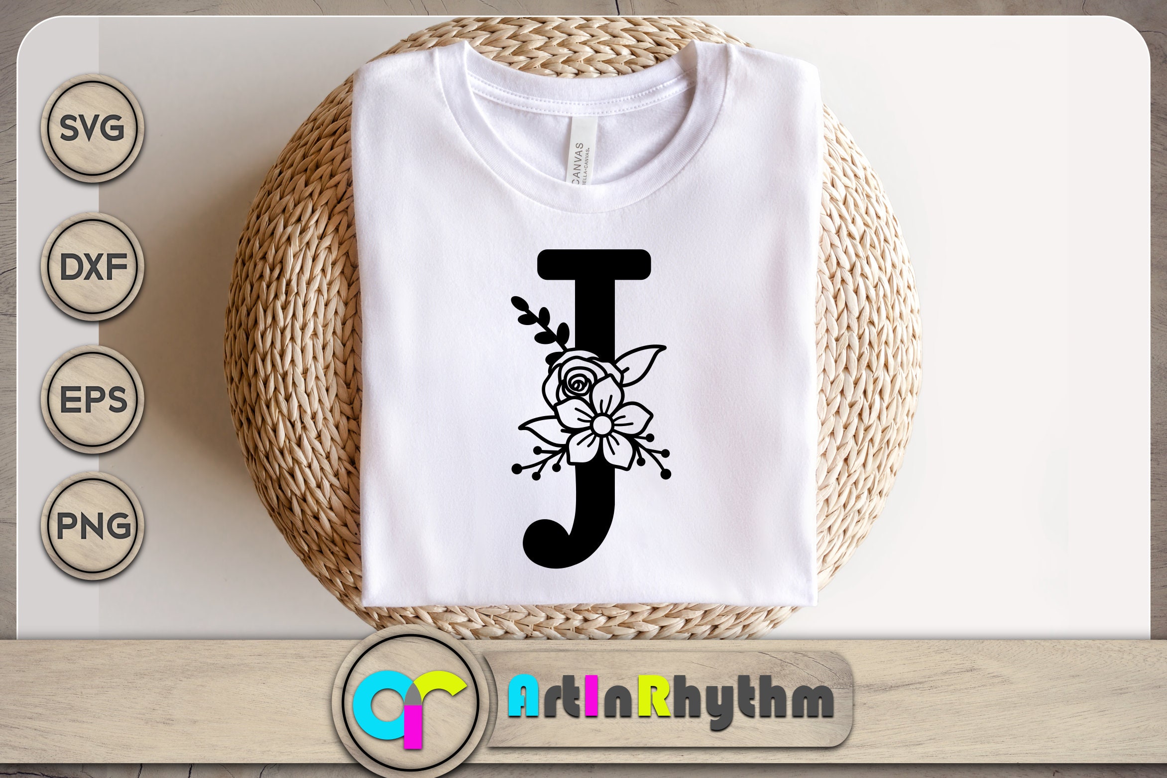 Letter J Svg Floral Letter J Alphabet Svg Letter Svg - Etsy