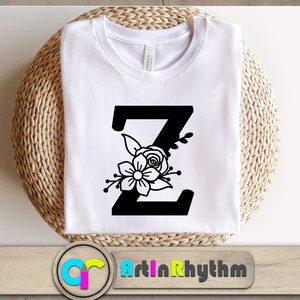 Letter Z Svg Floral Letter Z Alphabet Svg Letter Svg - Etsy