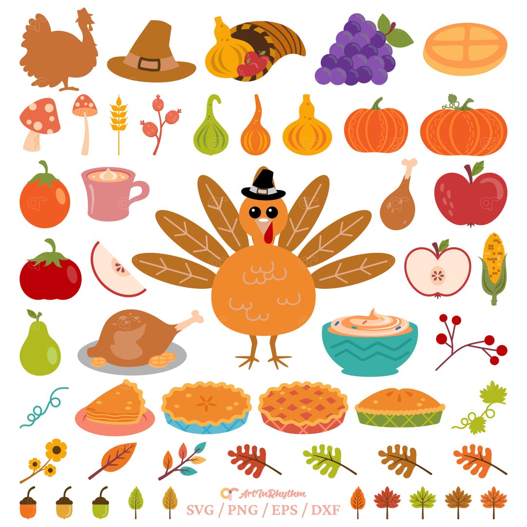 Thanksgiving Svg, Thanksgiving Svg Bundle, Thanksgiving Clip Arts, Fall ...
