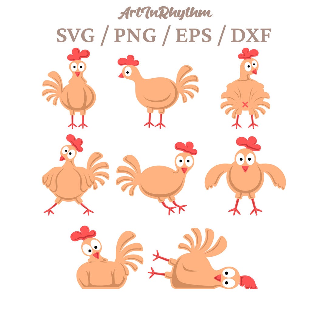 Chicken Svg Bundle, Chicken Svg, Chicken Svg Files, Chicken Clip Arts ...