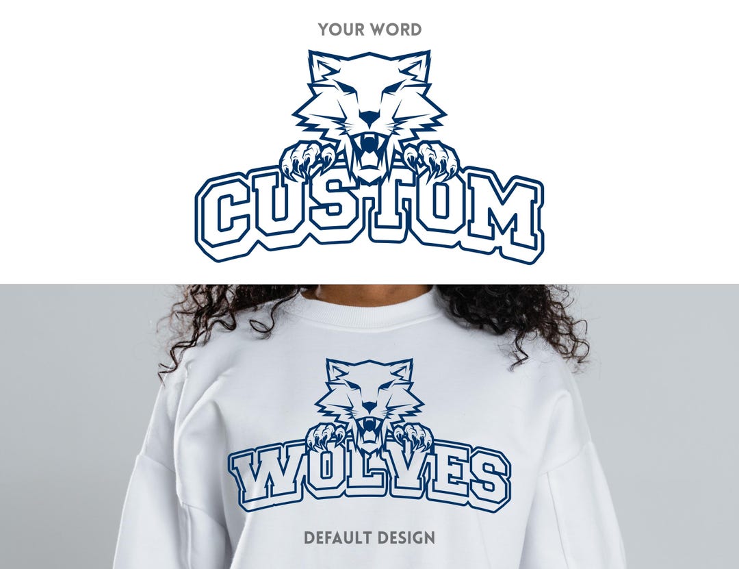 Wolves Svg, Personalize School Mascot, Custom Player Shirt, School Team ...