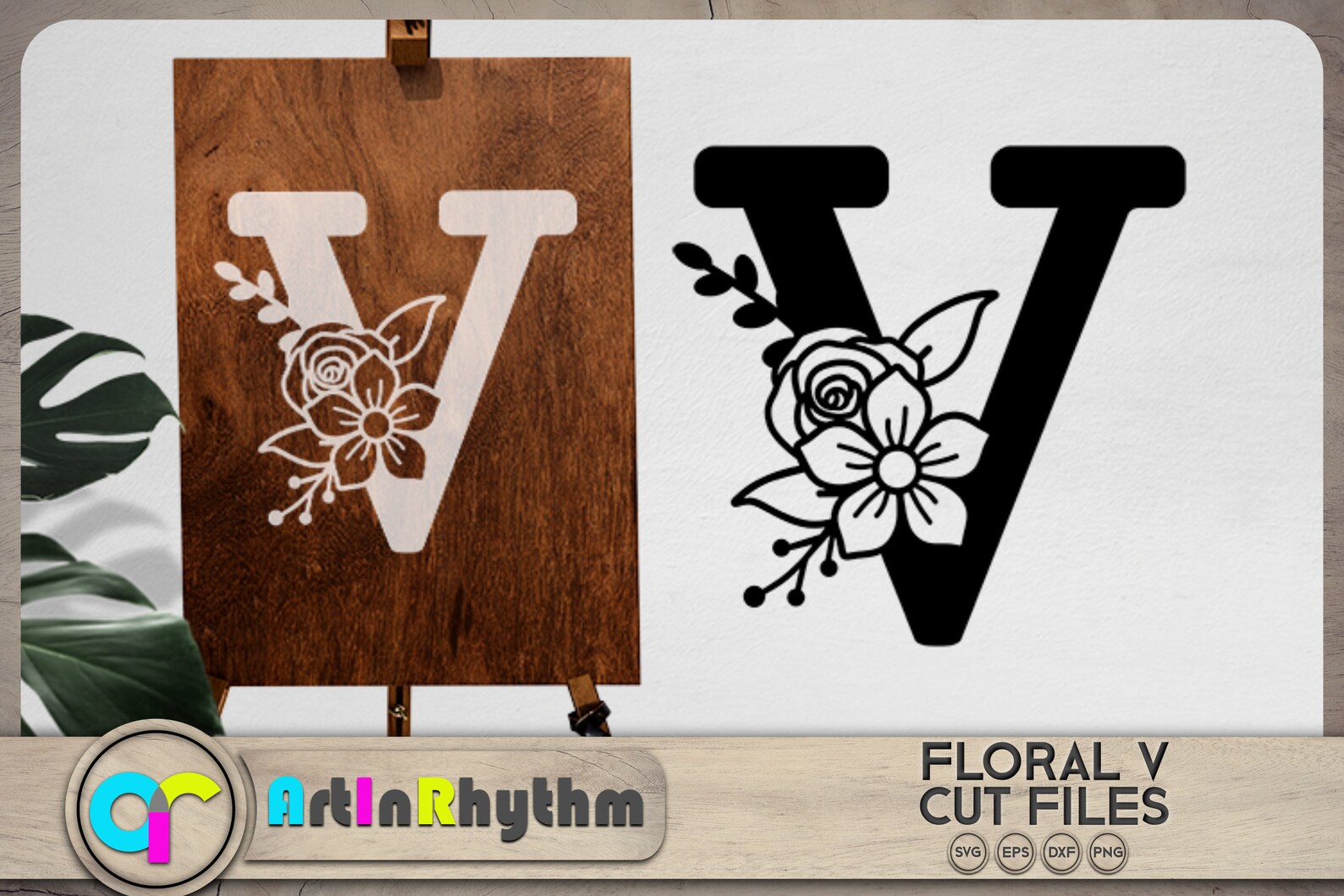 Letter V Svg Floral Letter V Alphabet Svg Letter Svg - Etsy