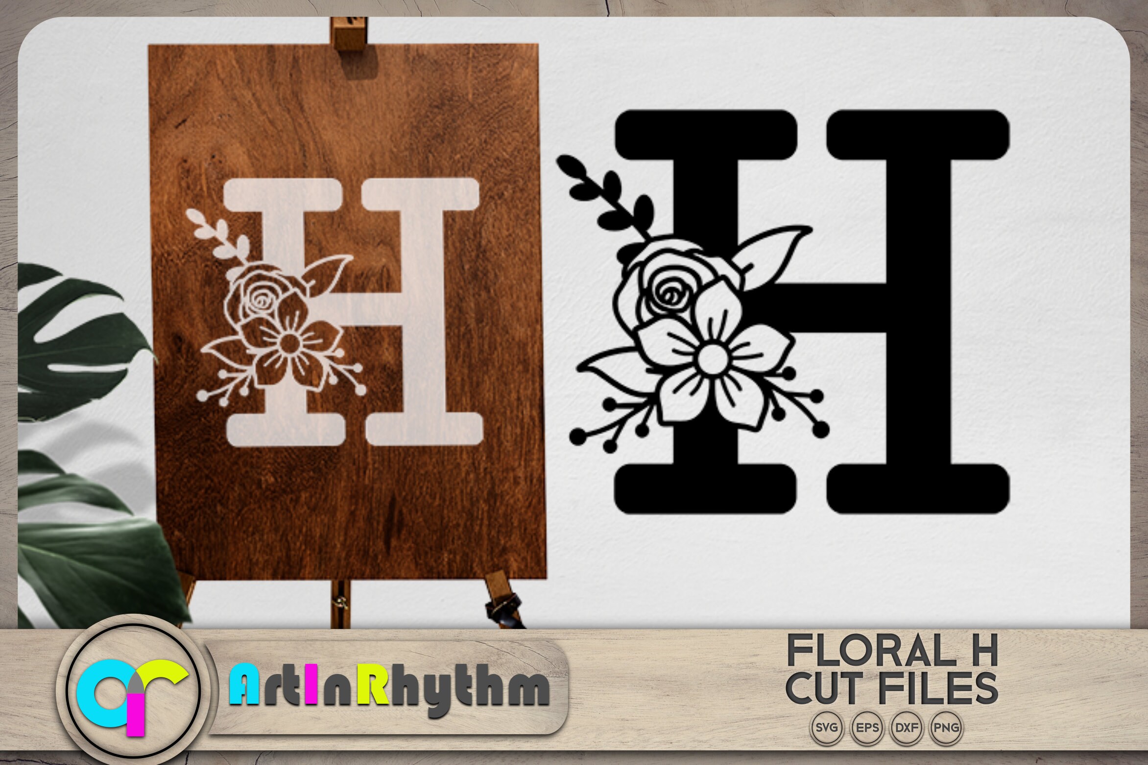 Letter H Svg Floral Letter H Alphabet Svg Letter Svg - Etsy