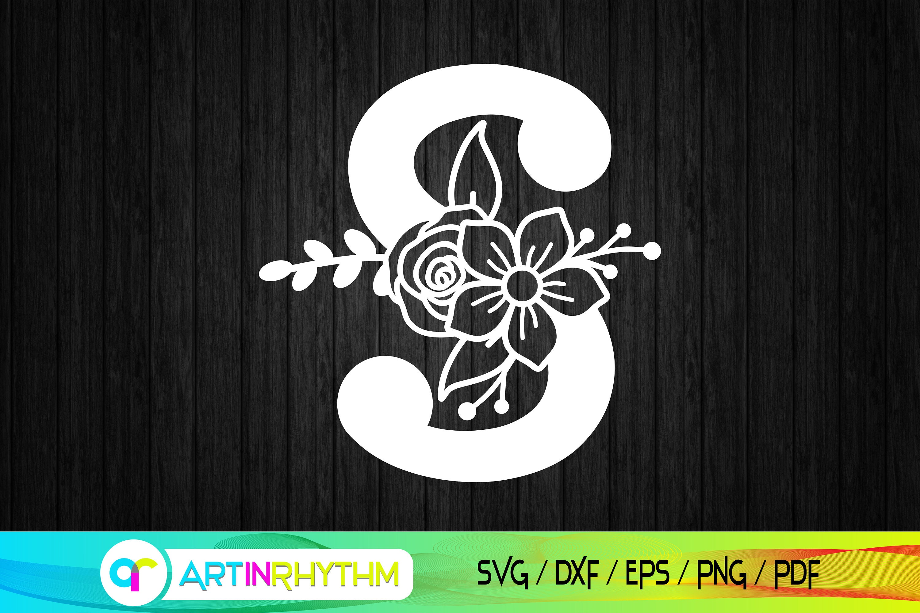 Letra s svg letra floral s alfabeto svg letra svg - Etsy España