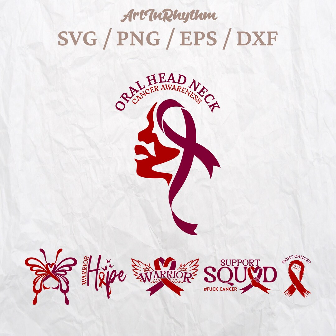Cáncer de cabeza y cuello svg, Cáncer oral svg, Cáncer oral y faríngeo ...