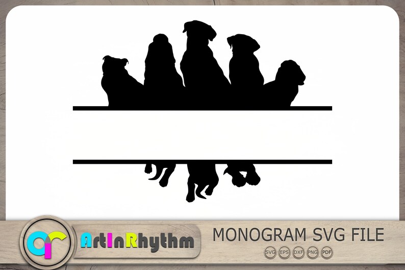Dog Split Monogram Svg Dogs Svg Dog Monogram Svg Dog - Etsy