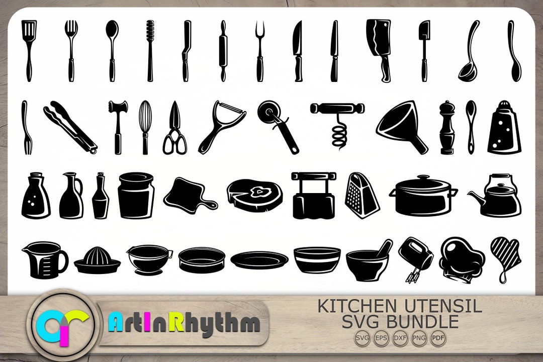 Kitchen Svg Kitchen Utensils Svg Kitchen Tools Svg Cooking - Etsy