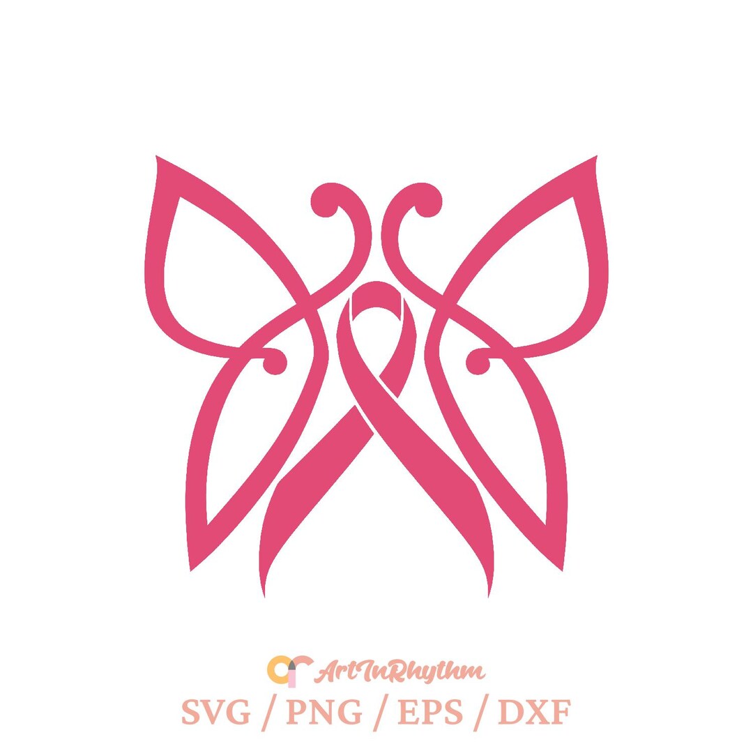 Pink Ribbon Svg, Butterfly Breast Cancer Svg, Breast Cancer Awareness ...