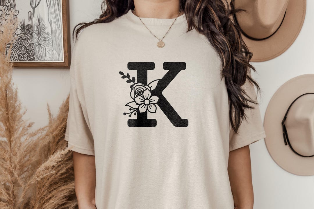 Letter K Svg, Floral Letter K, Alphabet Svg, Letter Svg, Letter ...