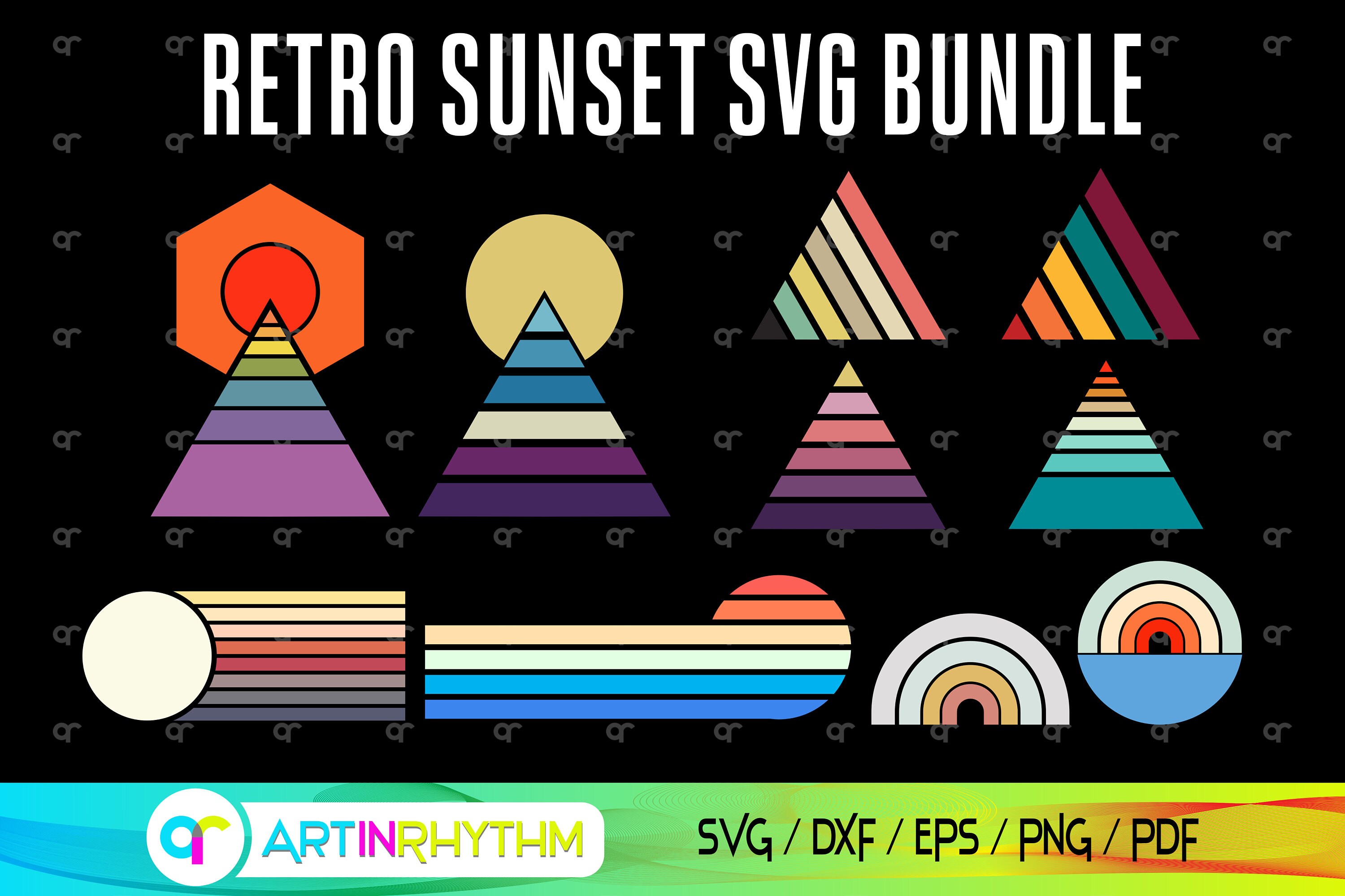 50 Sunset SVG Bundle Vintage Retro Sunset SVG Retro Vintage | Etsy Canada