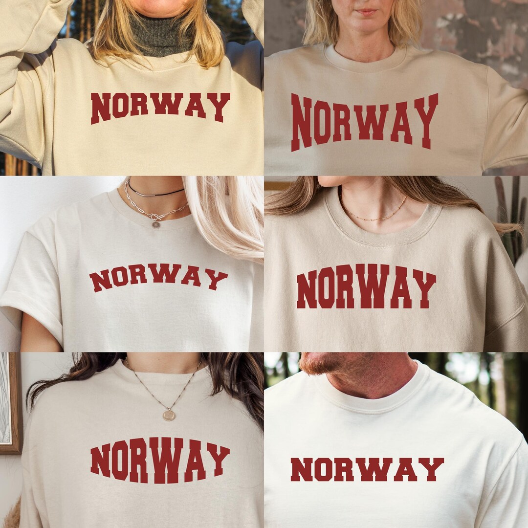 Norway Varsity Text Curve Svg, Norway Day Font Shirt, Irish PNG Dtf ...