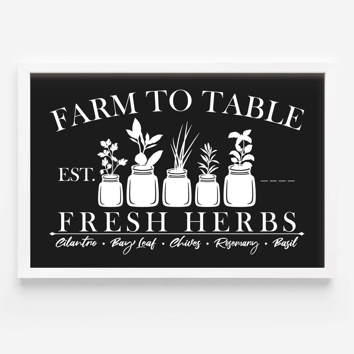 Farm to Table Svg, Fresh Herbs Svg, Farm to Table Sign Svg, Herbs Svg ...