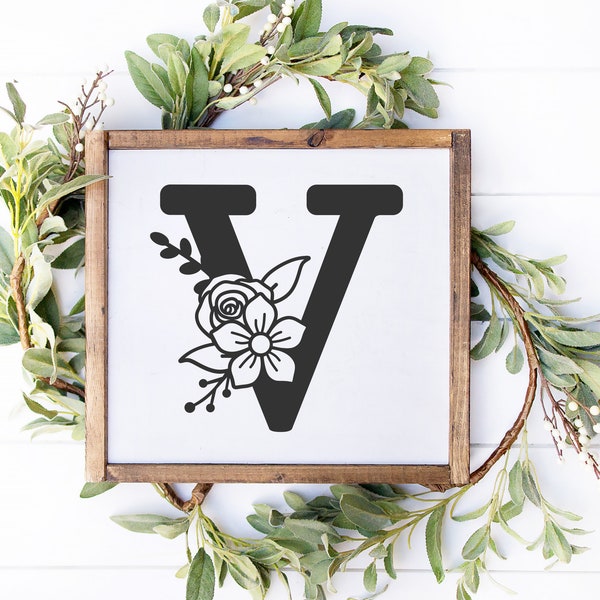 Monogram Letter V - Etsy