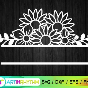 Floral Split Frame Svg Wedding Split Monogram Svg Family - Etsy