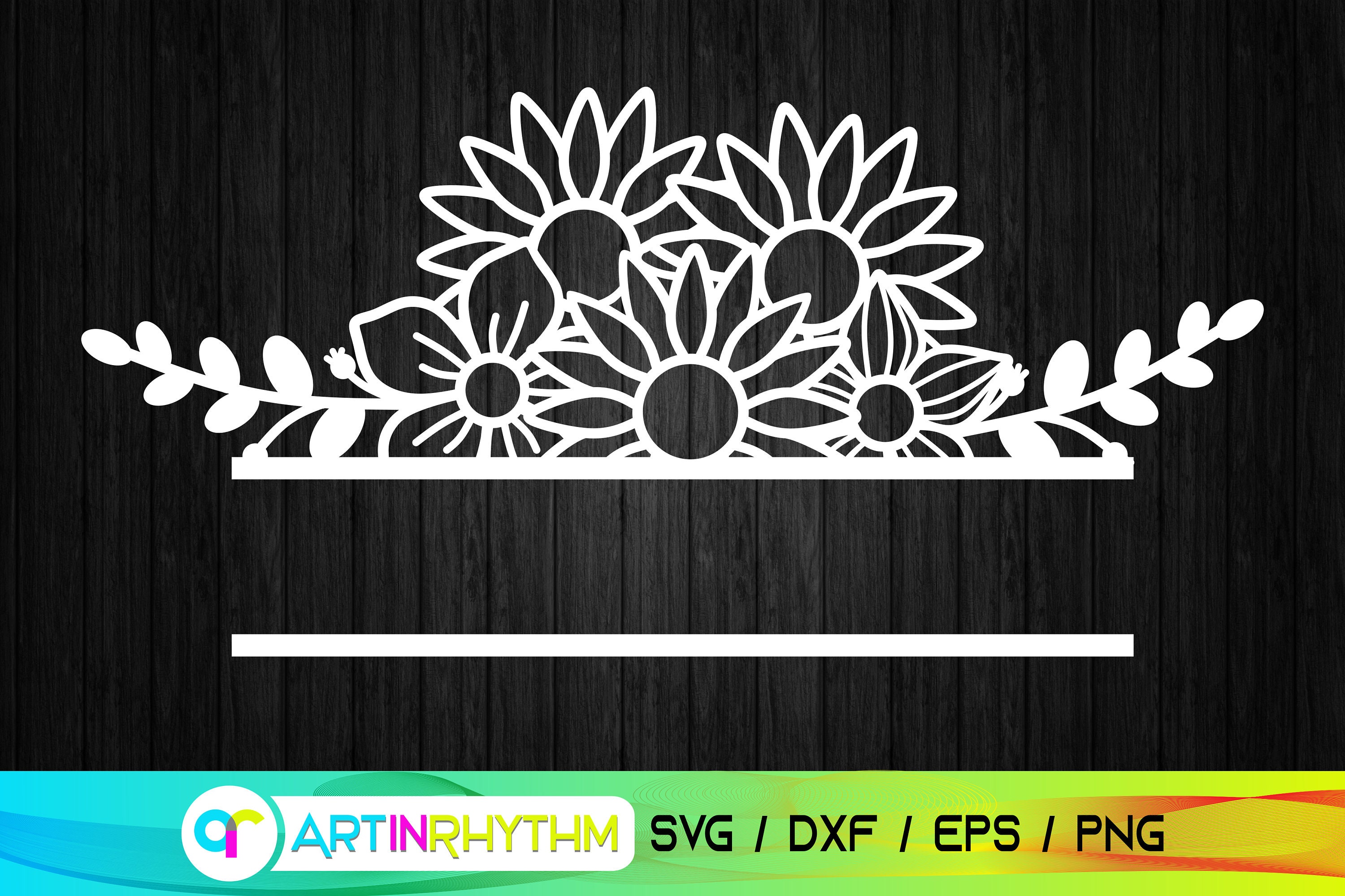 Floral Split Frame Svg Wedding Split Monogram Svg Family - Etsy