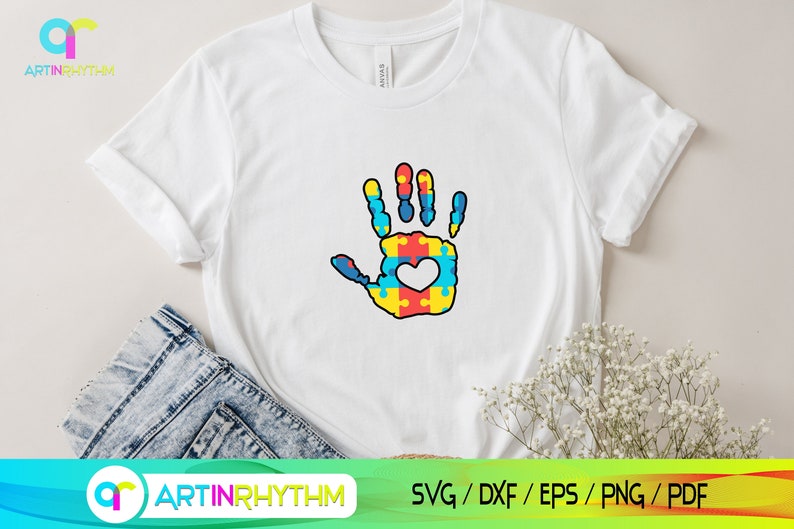 Autism Hand Print Svg Autism Awareness Svg Autism Svg April - Etsy