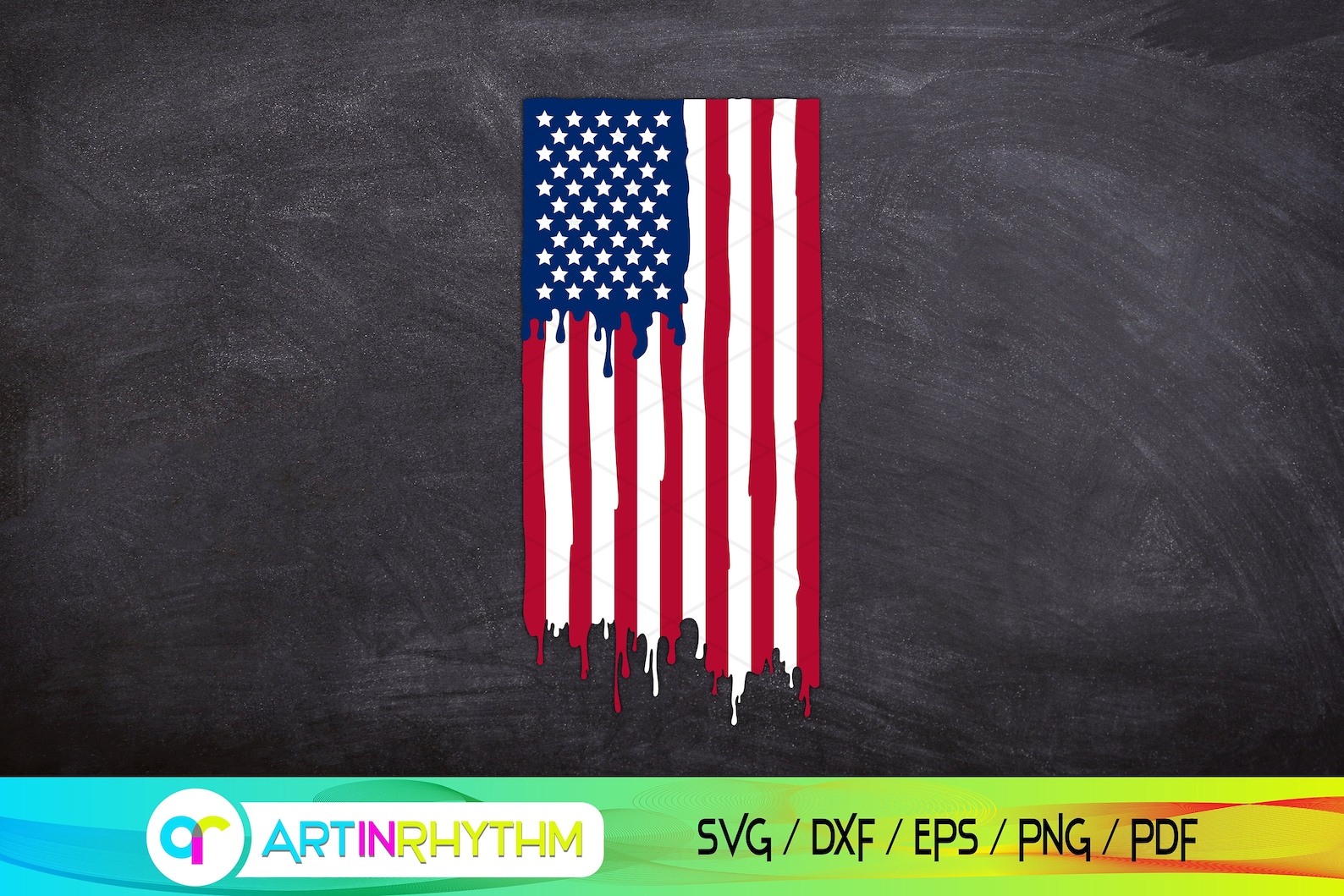 Dripping American Flag Svg Distressed USA Flag Svg | Etsy