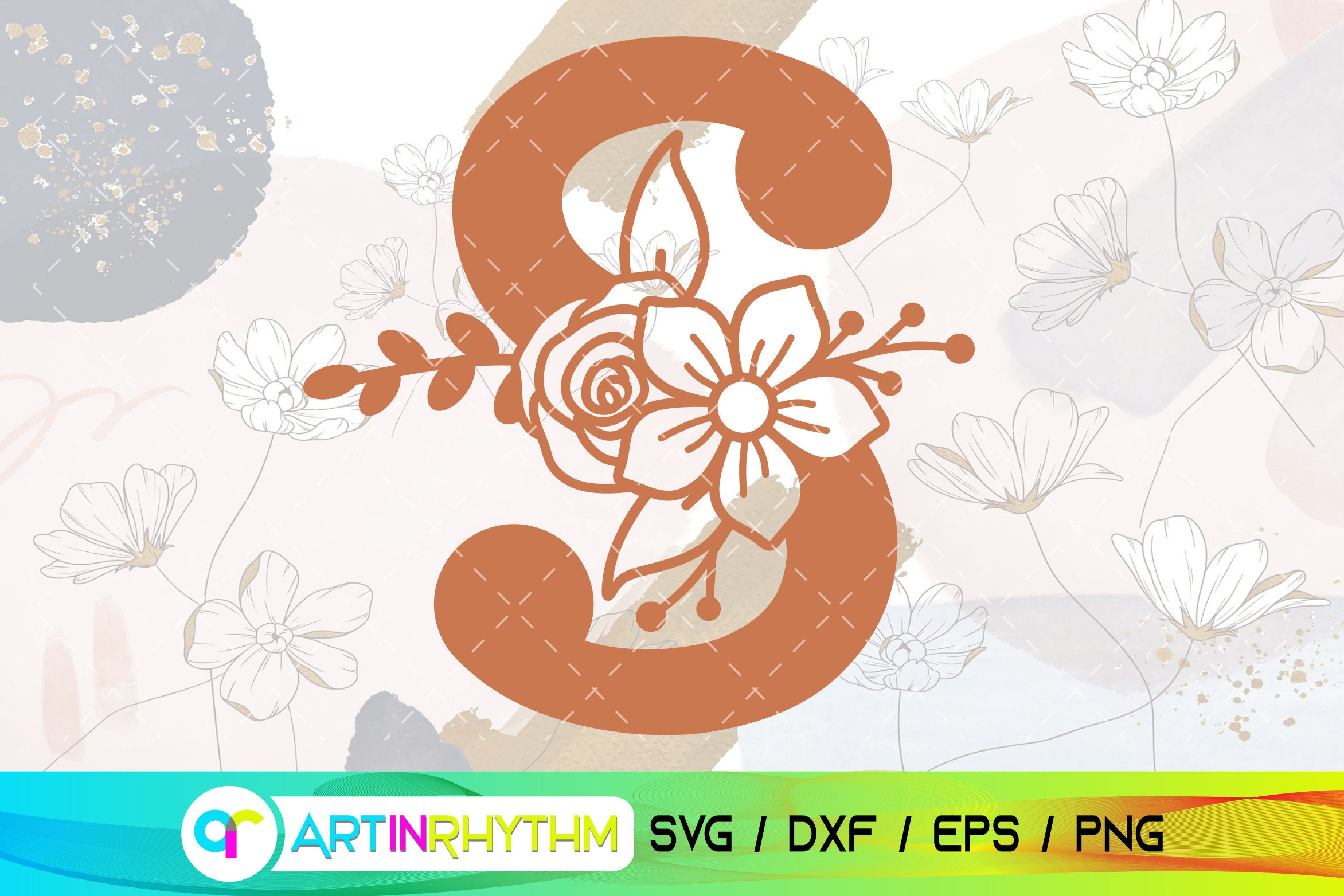 Letter S Svg Floral Letter S Alphabet Svg Letter Svg - Etsy Australia