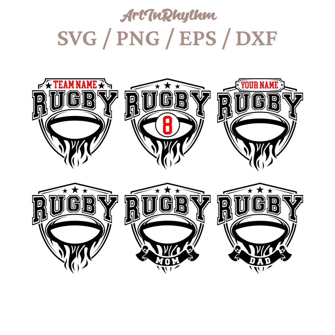 Rugby Svg, Rugby Shirt Logo Svg, Rugby Team Name Svg, Rugby Player Name ...