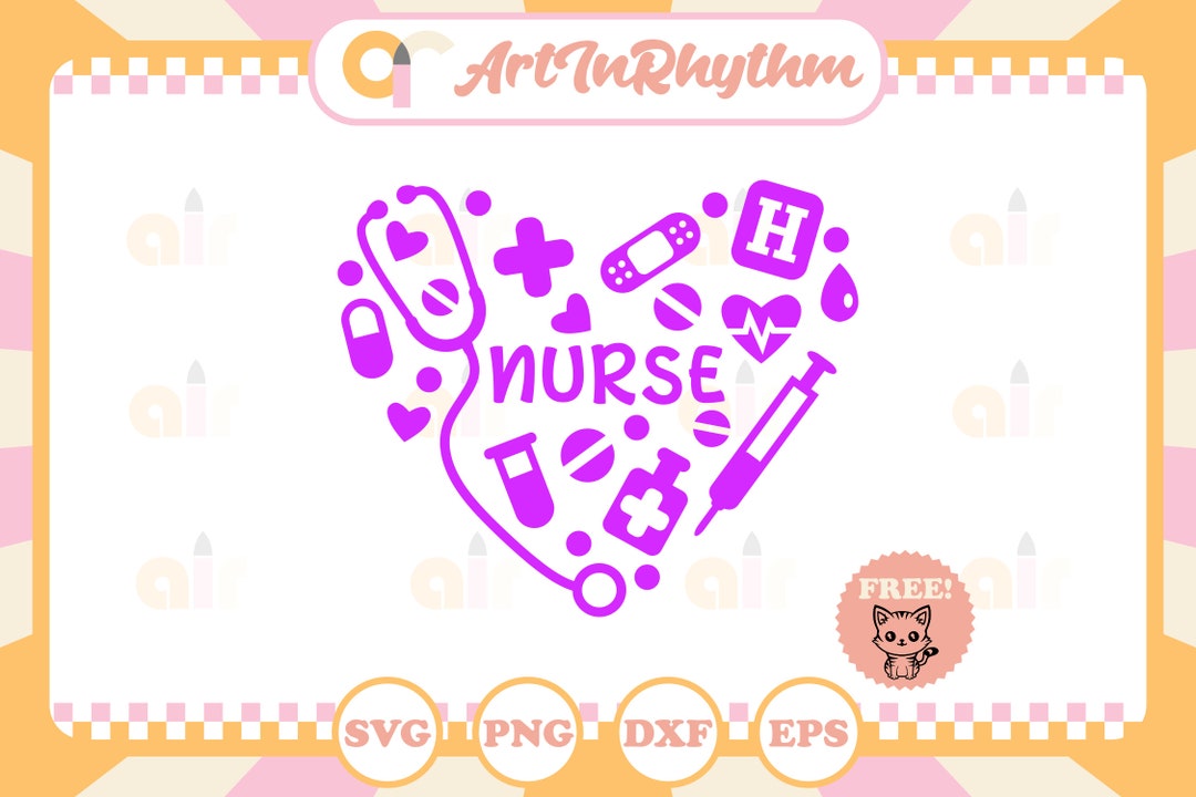 Nurse Heart Svg Nurse Svg Files for Cricut Nurse Cut Files - Etsy