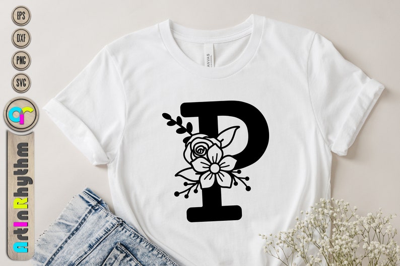 Letter P Svg Floral Letter P Alphabet Svg Letter Svg - Etsy