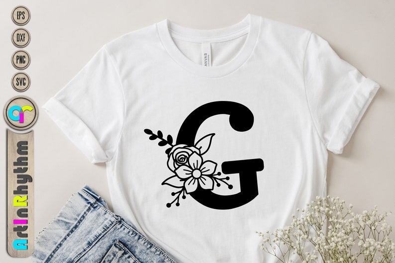 Letter G Svg Floral Letter G Alphabet Svg Letter Svg | Etsy