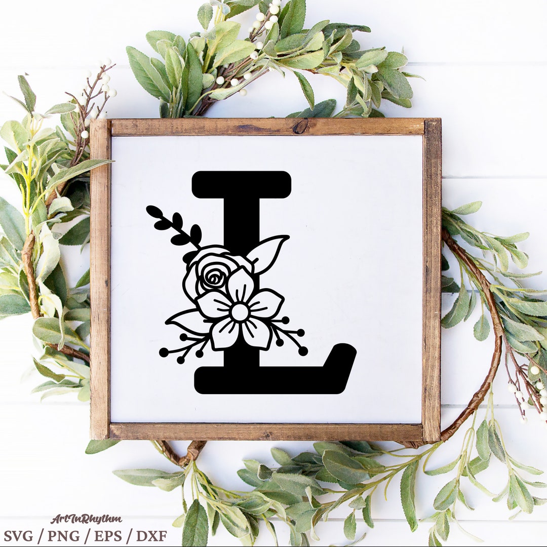 Letter L Svg, Floral Letter L, Alphabet Svg, Letter Svg, Letter ...