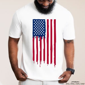 Dripping American Flag Svg, American Flag Svg, 4th of July Svg ...