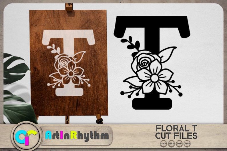 Letter T Svg Floral Letter T Alphabet Svg Letter Svg - Etsy