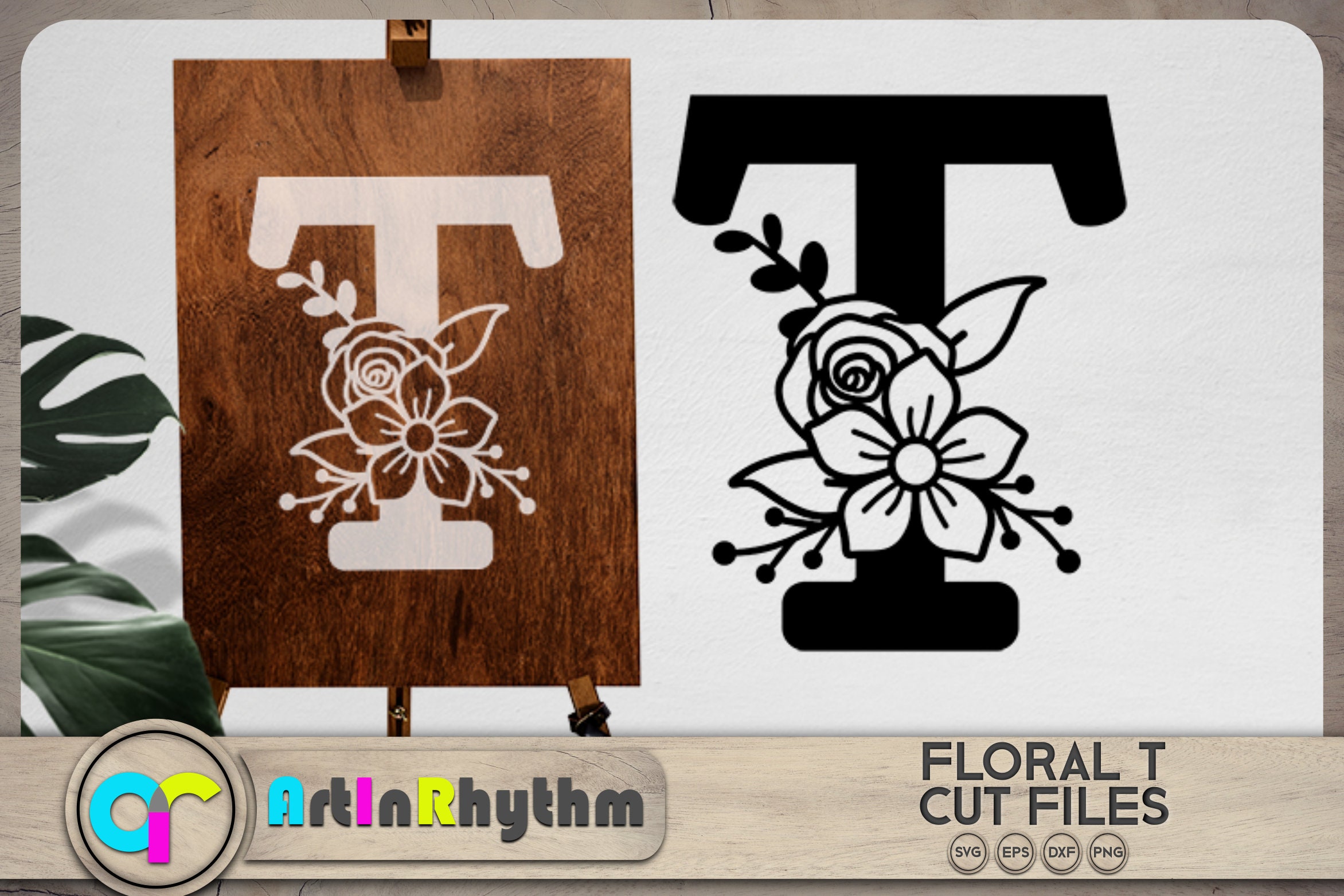 Letter T Svg Floral Letter T Alphabet Svg Letter Svg - Etsy