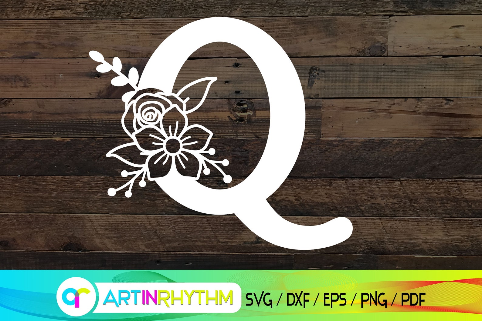Letter Q Svg Floral Letter Q Alphabet Svg Letter Svg | Etsy