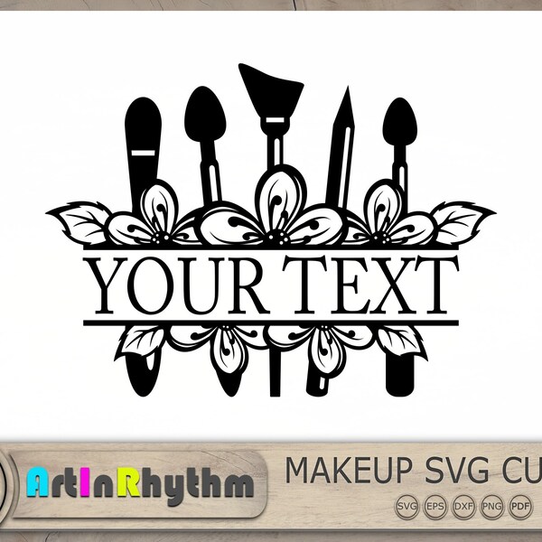 Makeup Brushes Svg - Etsy