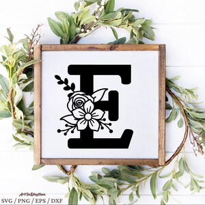 Letter E Svg, Floral Letter E, Alphabet Svg, Letter Svg, Letter ...