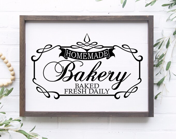 Homemade Bakery Svg, Farmhouse Bakery Sign SVG, Bakery Always Fresh ...