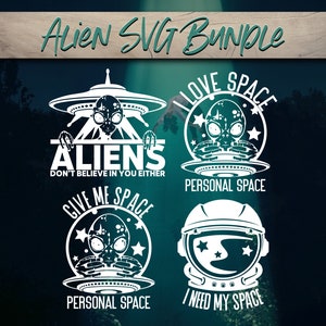 Alien Svg Bundle Astronaut Svg Bundle UFO Svg Alien Quotes - Etsy