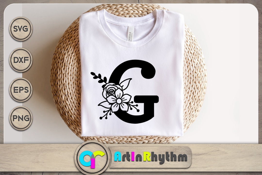 Letter G Svg Floral Letter G Alphabet Svg Letter Svg - Etsy
