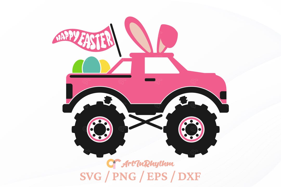 Easter Svg, Easter Bunny Truck Svg, Easter Truck Svg, Easter Truck Svg ...