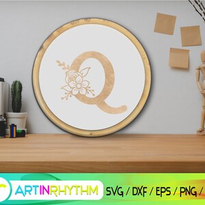Letter Q Svg Floral Letter Q Alphabet Svg Letter Svg - Etsy