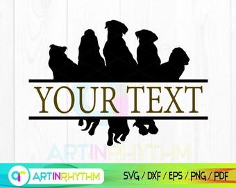 Dog Monogram Svg - Etsy