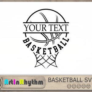 Basketball Split Frame Monogram Svg Basketball Svg - Etsy