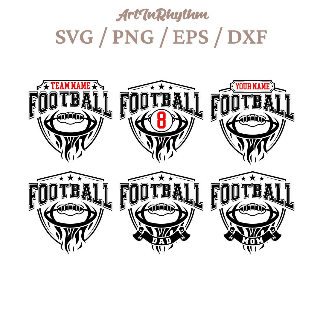 Football Svg, Football Shirt Logo Svg, Football Team Name Svg, Football ...