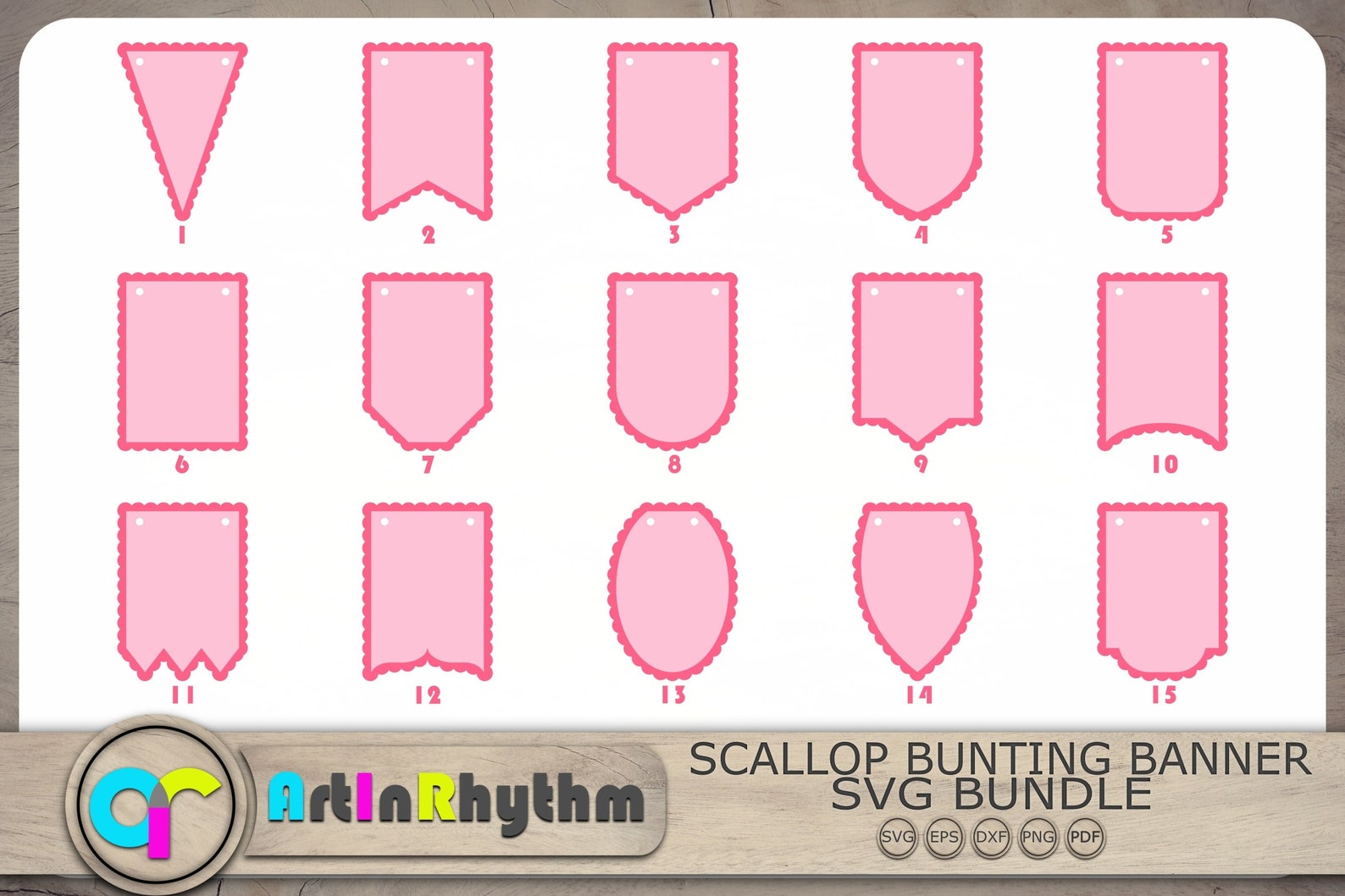 Scallop Bunting Banners Svg Bunting Svg Bunting Flags Svg Etsy