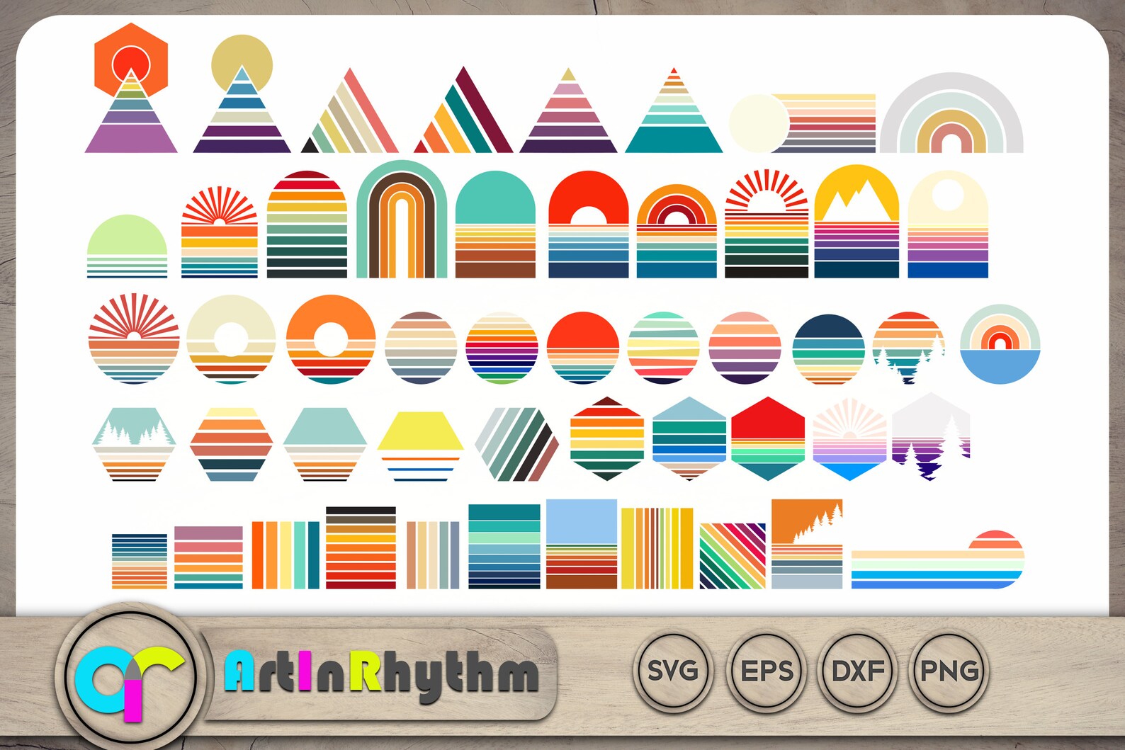 50 Sunset SVG Bundle Vintage Retro Sunset SVG Retro Vintage - Etsy